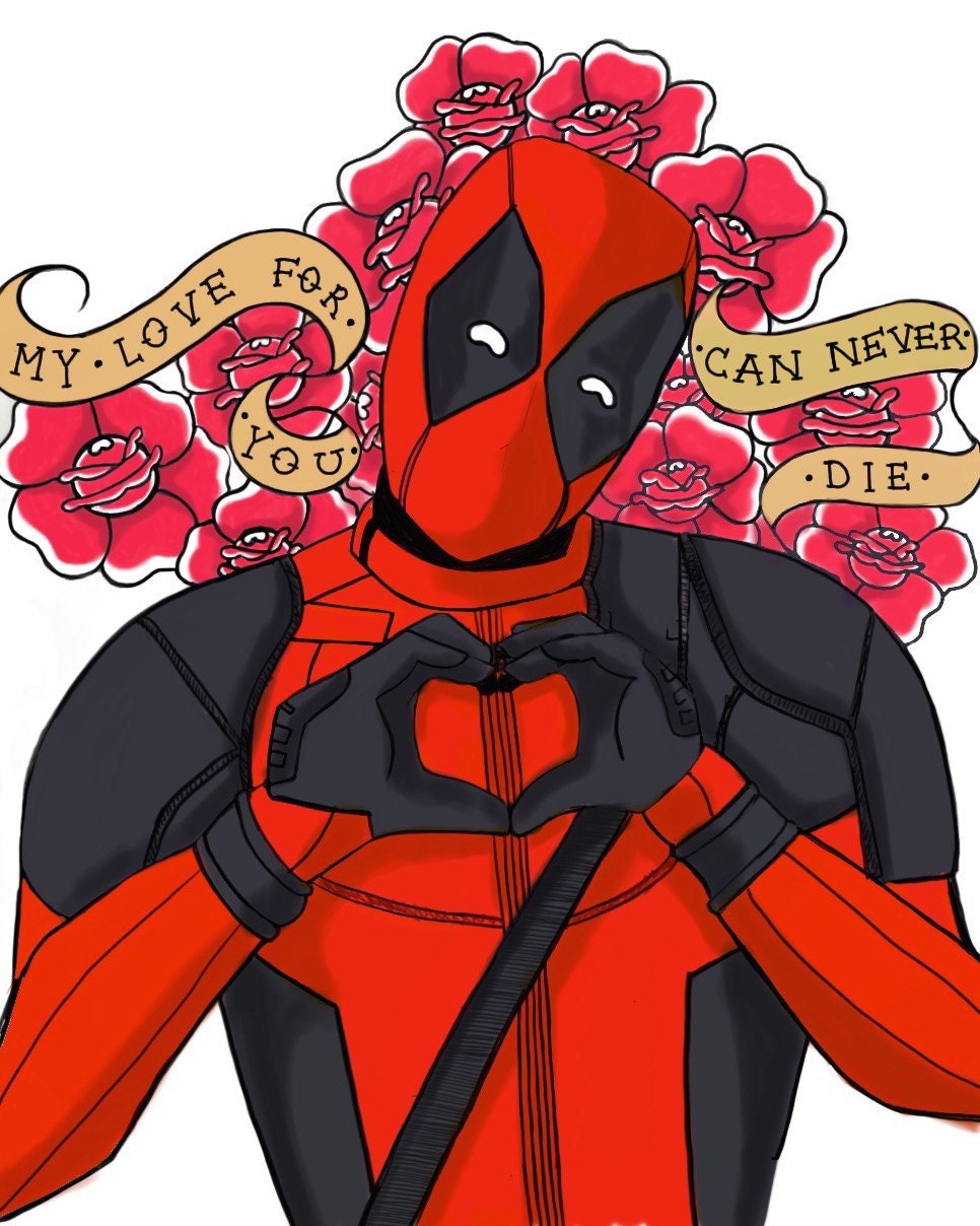 Deadpool Valentines Day Card My Love For You Can By Cscomicdesigns