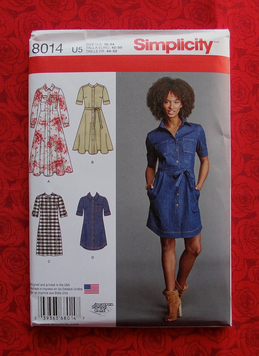 Simplicity Sewing Pattern 8014 Button Front by AlicesSewingCorner