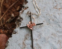 Unique cross silver related items | Etsy