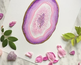 Unique gemstone art related items | Etsy