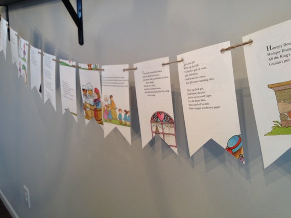 Mother Goose Nursery Rhymes book page banner by BookGirlCreations