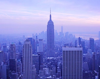 Purple buildings | Etsy