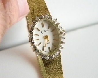 Elgin quartz watch | Etsy