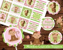 Popular items for monkey cake topper on Etsy