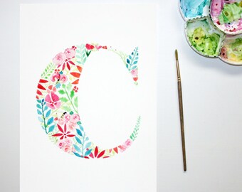 Letter c print | Etsy