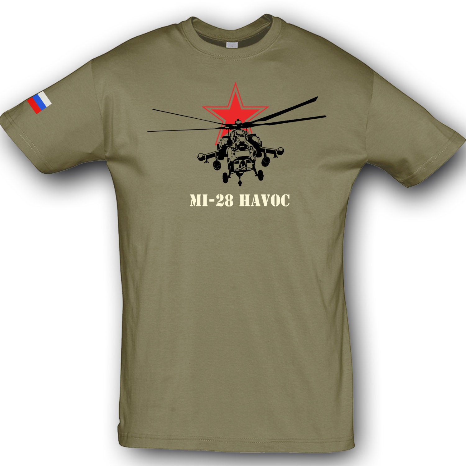 Russian army t shirt attack helicopter Mi-28 Havoc CCCP T