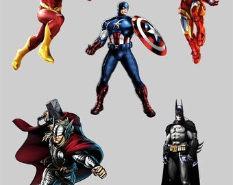 Superheroes clip art | Etsy