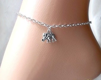 Elephant anklet | Etsy