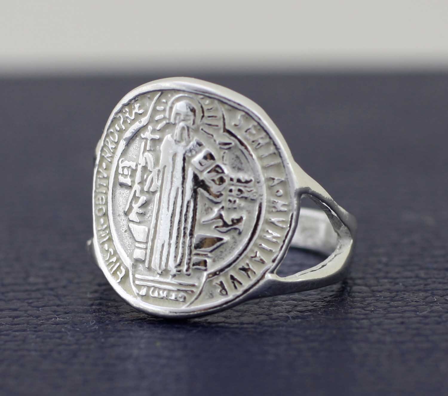 Sterling Silver Saint Benedict Ring Sterling Silver 925 San