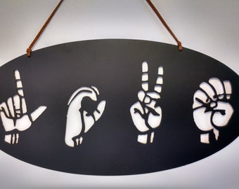Sign language art | Etsy