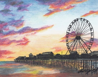 Pier painting | Etsy