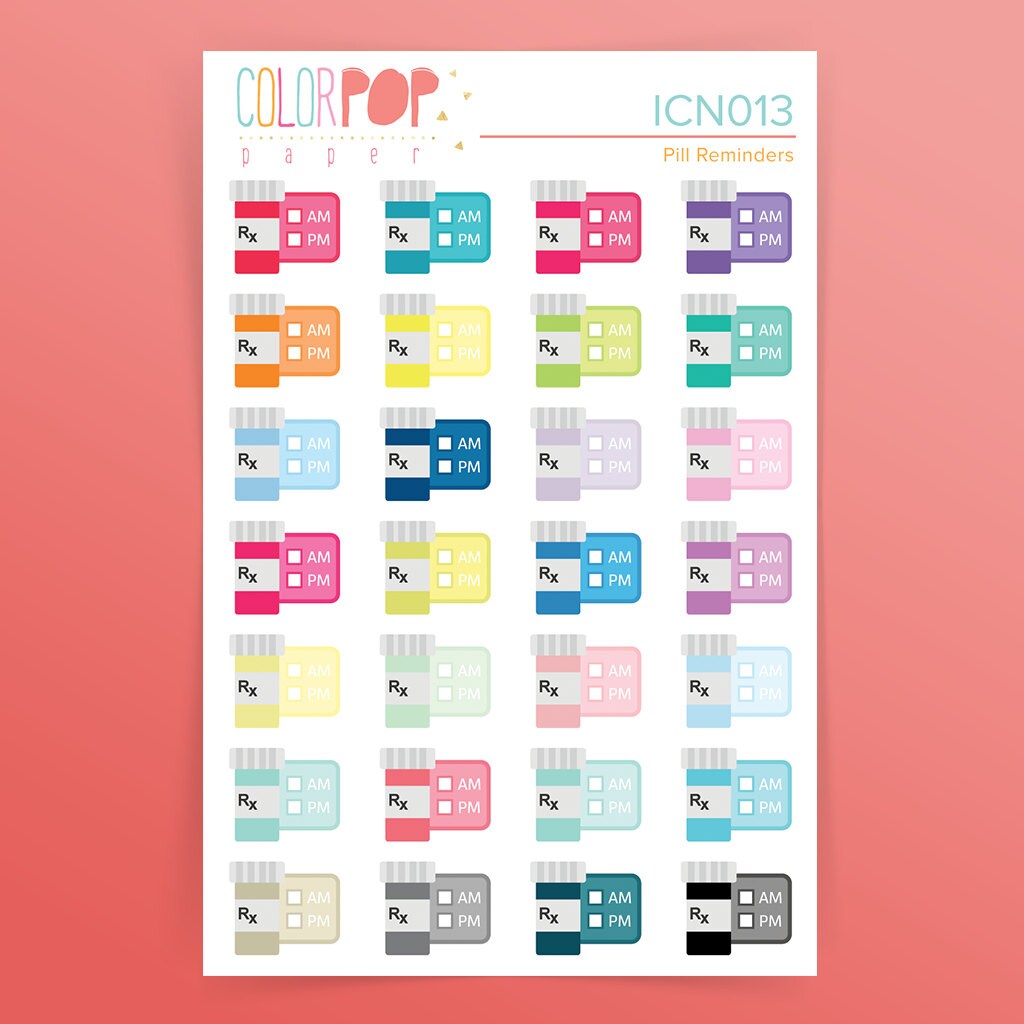 Pill Stickers Pill Bottle Stickers Pill Tracking Sticker