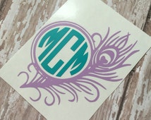 Unique feather decal related items | Etsy
