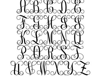 Swirly letters | Etsy