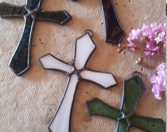 Stained glass cross | Etsy