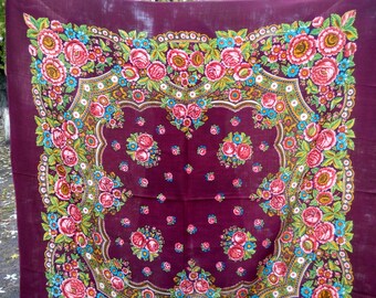 Babushka scarf | Etsy