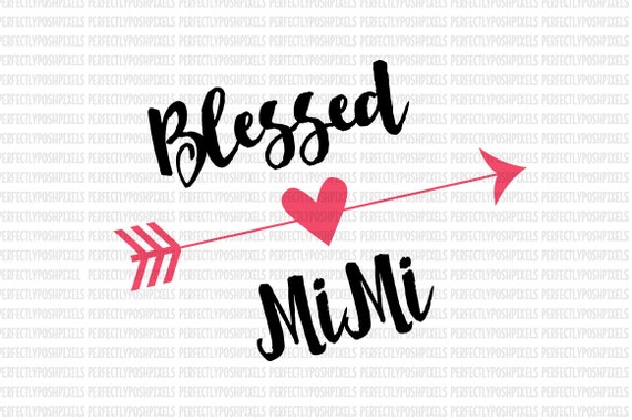 Blessed Gamma Heart Arrow SVG Clip Art Cut Files Valentine