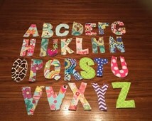 Popular items for fabric alphabet on Etsy