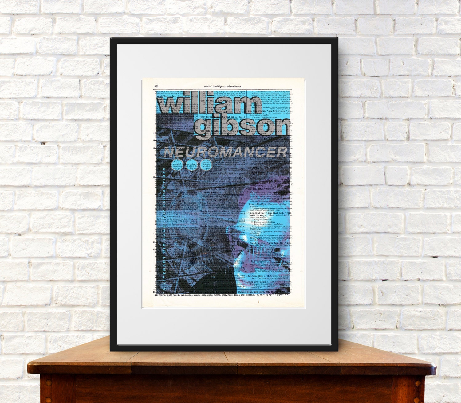 Neuromancer by William Gibson. Book Cover Art Print