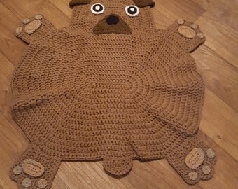 Crochet animal rug | Etsy