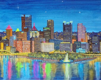 Pittsburgh paintings | Etsy