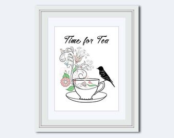 Tea time sign | Etsy