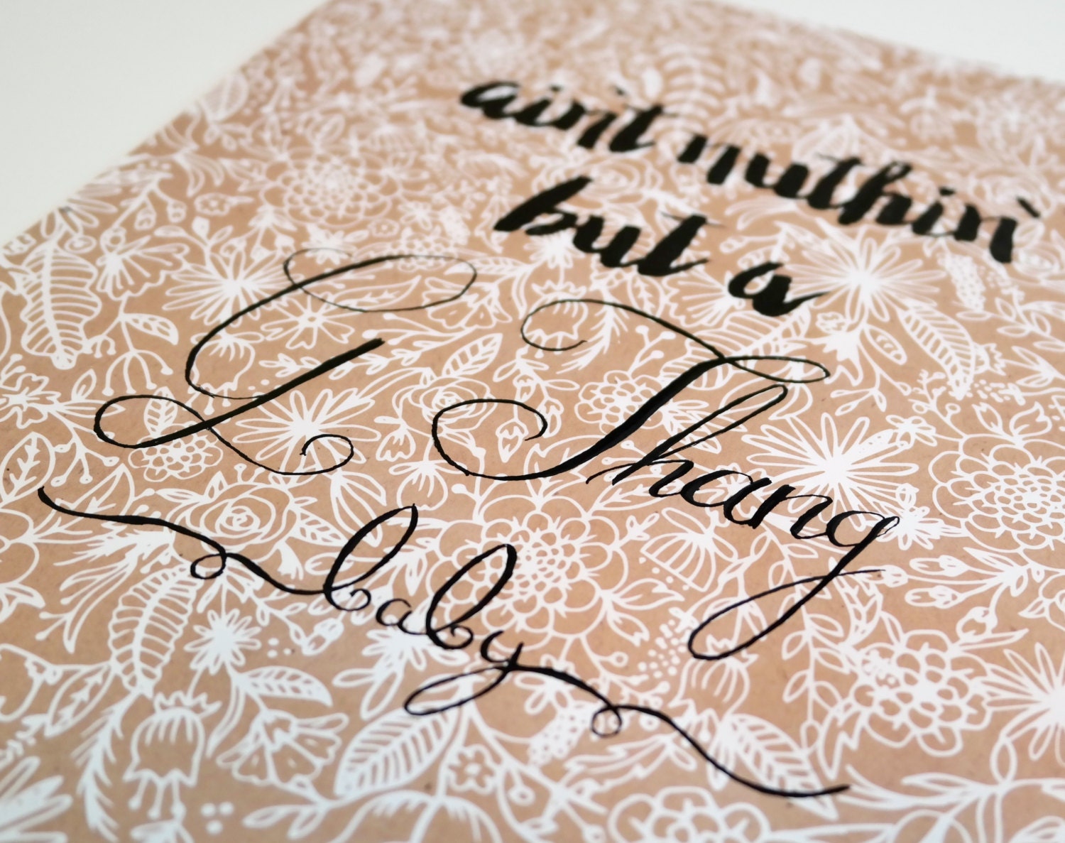 Dr. Dre Calligraphy Art Hand Lettered Nuthin But A G Thang