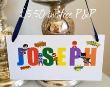 Unique superhero door sign related items | Etsy