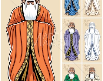 Chinese wise man | Etsy