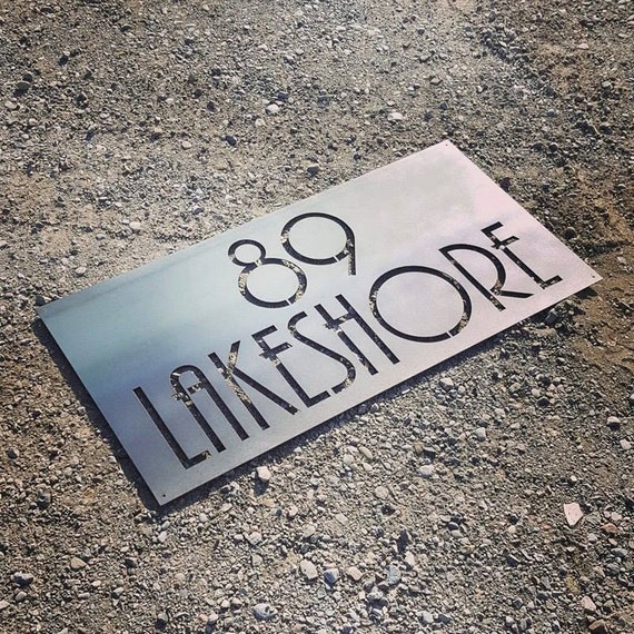Custom Metal Address Sign