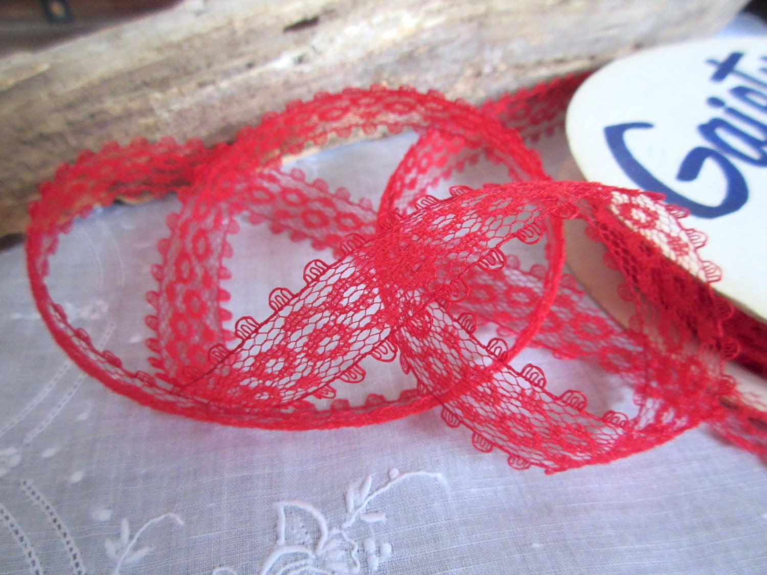 Red Lace Trim Vintage Trims Vintage Red Lace Ribbon Trim
