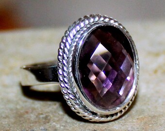 Purple quartz ring | Etsy