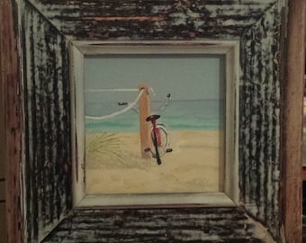 Beach scene painting | Etsy