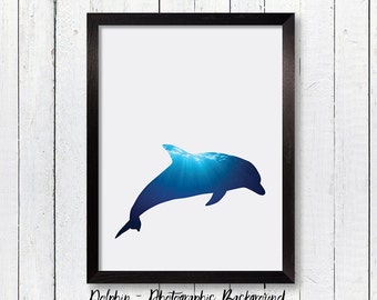 Unique dolphin poster related items | Etsy