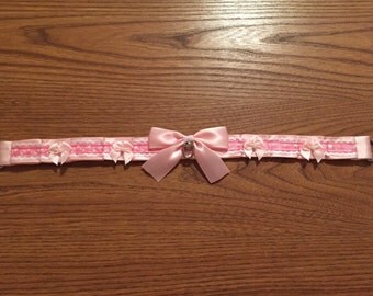 Pink bondage collar | Etsy