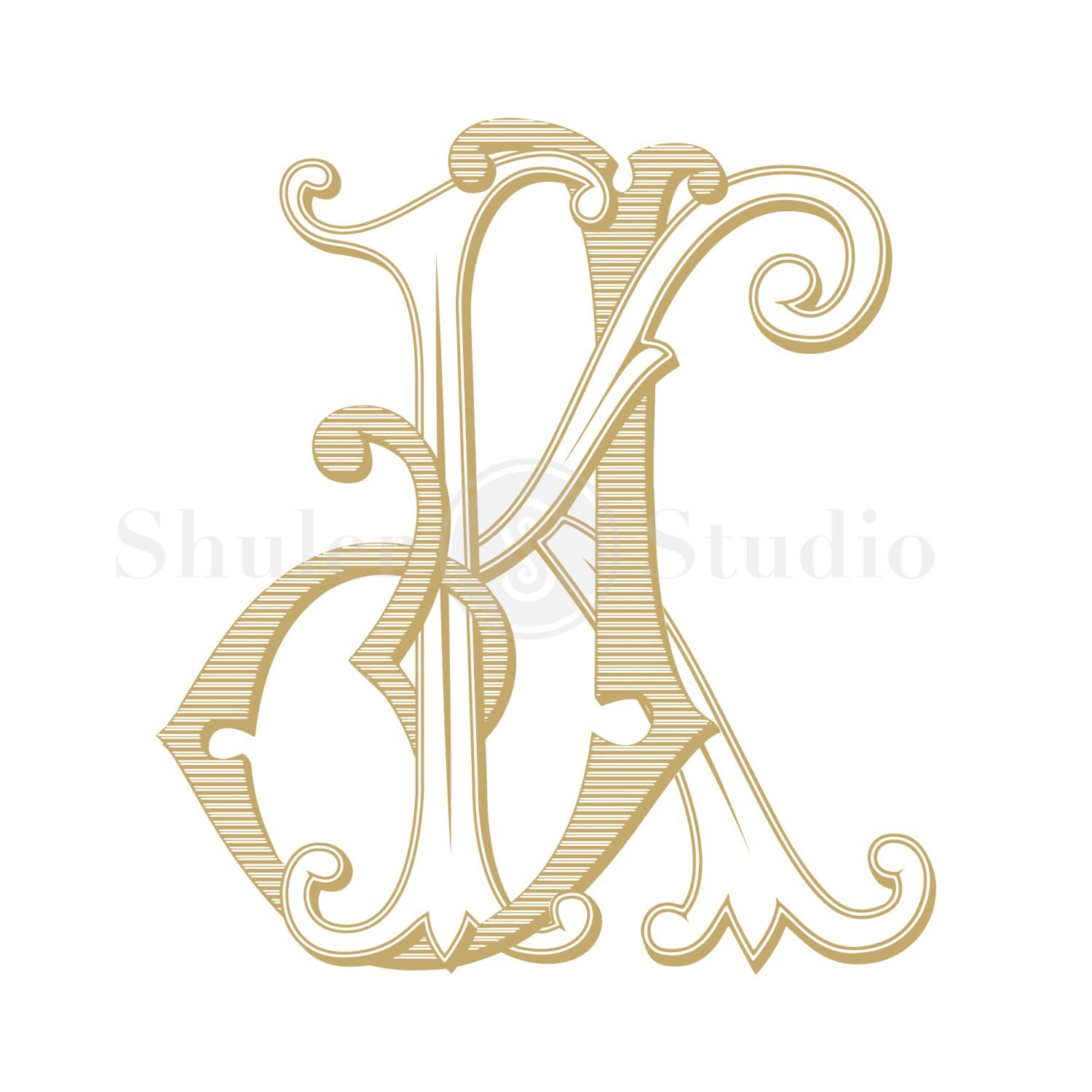 Wedding Monogram Design JK KJ Monogram Wedding by ShulerStudio