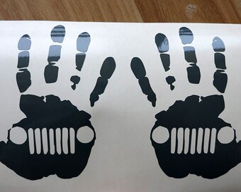 Jeep hand decal | Etsy