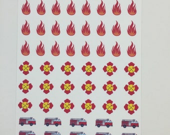Fire truck stickers | Etsy