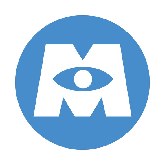 Pixar's Monsters Inc. Blue Monsters Inc Logo Iron on
