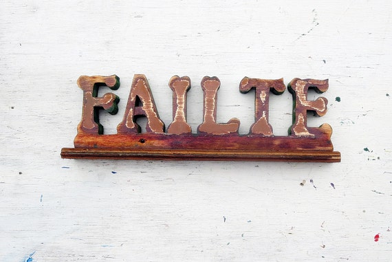 Failte Sign, Irish Welcome Sign, Celtic Decor, Reclaimed Wood Sign ...