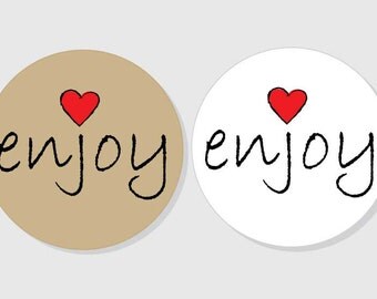 Enjoy stickers | Etsy