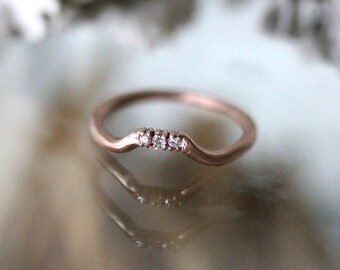 Genuine Pink Diamond 14K Rose Gold Ring Gemstone by louisagallery