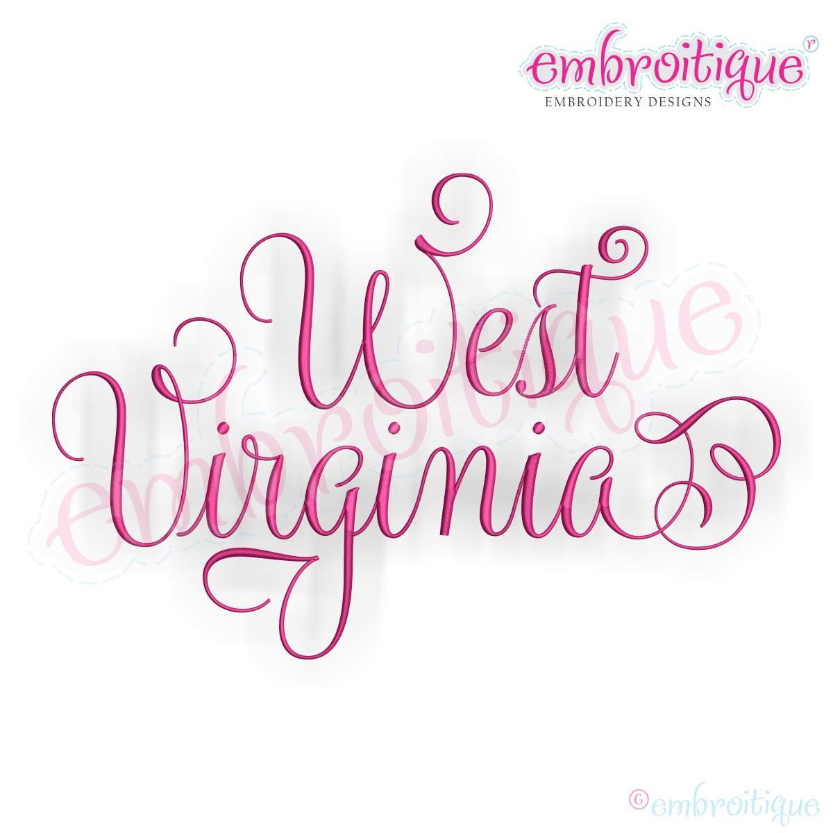 West Virginia Calligraphy Fancy Script 3 Instant Download
