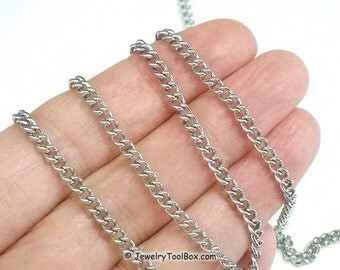 Stainless Steel Chain Bulk Chain Jewelry Making by JewelryToolBox
