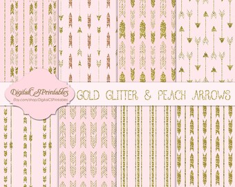 Gold glitter paper | Etsy