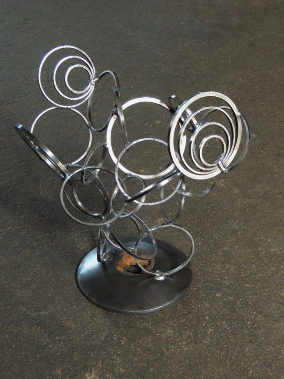 Atomic Sculpture Steel Table Top Sculpture Abstract Metal