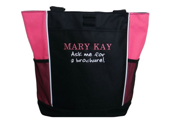 Tote Bag Custom Embroidered Mary Kay Cosmetics Sales Makeup