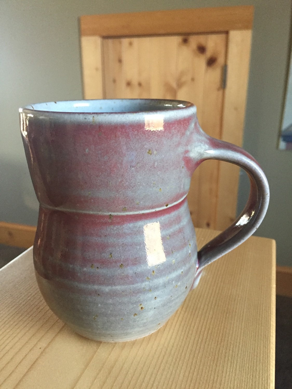 Copper Red And Grey Coffee Mug By Calebwyattpottery On Etsy