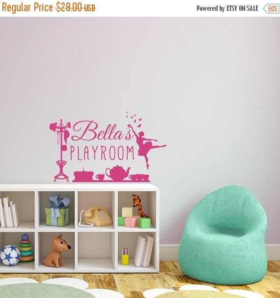 ON SALE Custom Personalized Playroom Sign for a Girl by danadecals