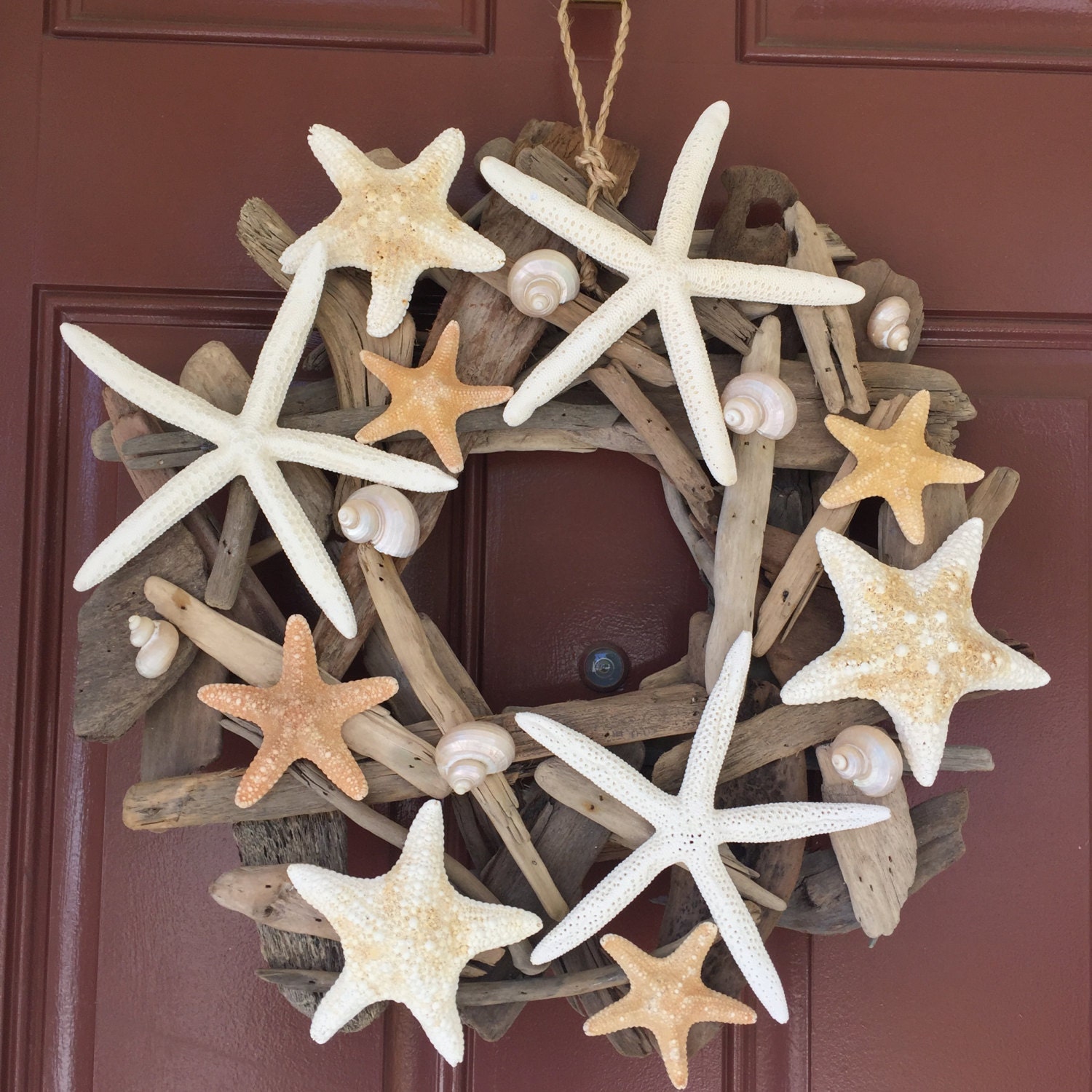 Beach Decor Starfish Driftwood Wreath Starfish Wreath